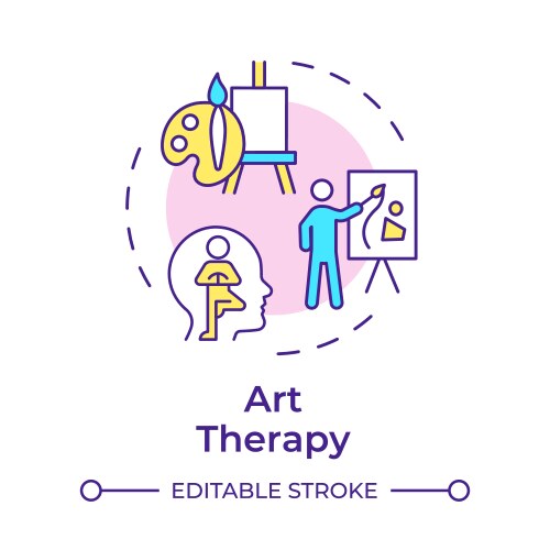 Psychodynamic therapy multi color concept icon Vector Image