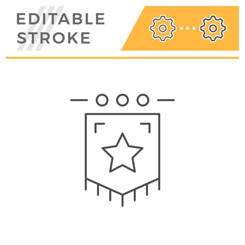 Black outline flag of turkey Royalty Free Vector Image