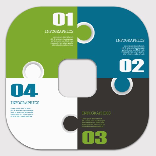 Simply infographic step by template Royalty Free Vector