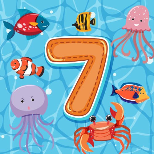 Number Seven Cartoon Vector Images (over 2,400)