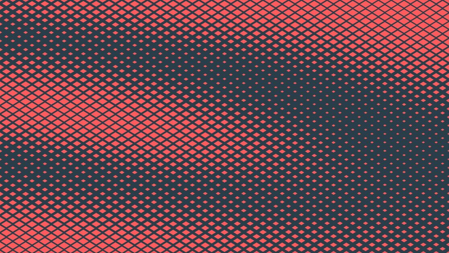 Rhombus checkers half tone pattern radial border Vector Image