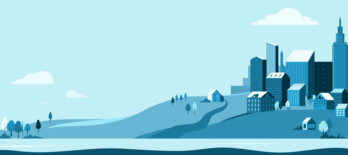 Simple City Landscape Vector Images (over 7,600)