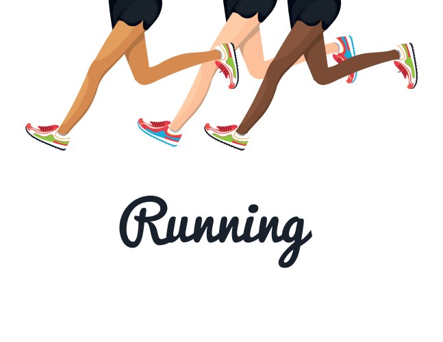 Cartoon running legs Royalty Free Vector Image