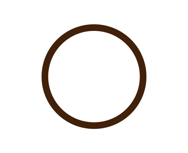 Circle outline stroke and shape brown Royalty Free Vector