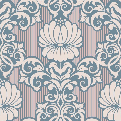 Victorian leaves seamless pattern Royalty Free Vector Image