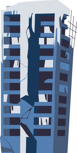 War destroyed apartment building Royalty Free Vector Image