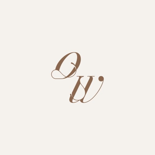 Initial monogram logo wedding concept design Vector Image