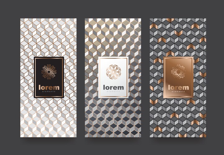 Set packaging templates with different Royalty Free Vector