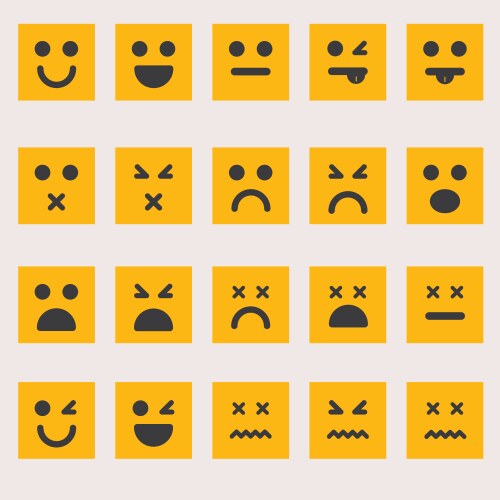 Emoticons Set Vector Images (over 90,000)