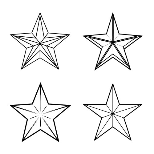 4 cow line art Royalty Free Vector Image - VectorStock