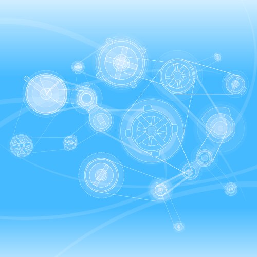 Mechanical engineering drawing Royalty Free Vector Image