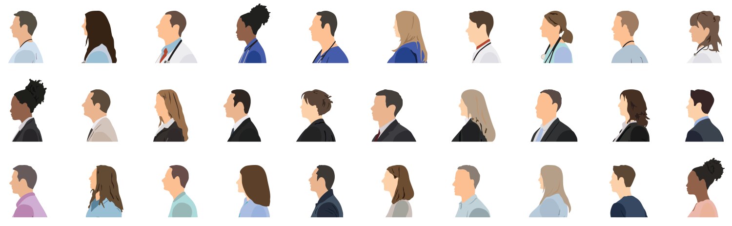 Professional people set Royalty Free Vector Image