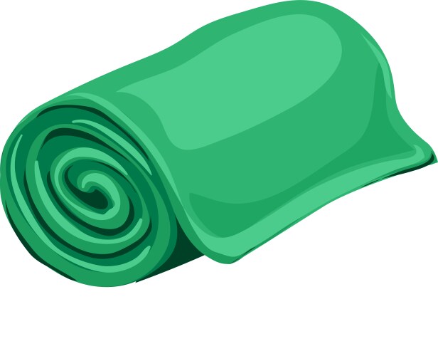 Blanket roll cartoon icon soft sleeping bedroll Vector Image