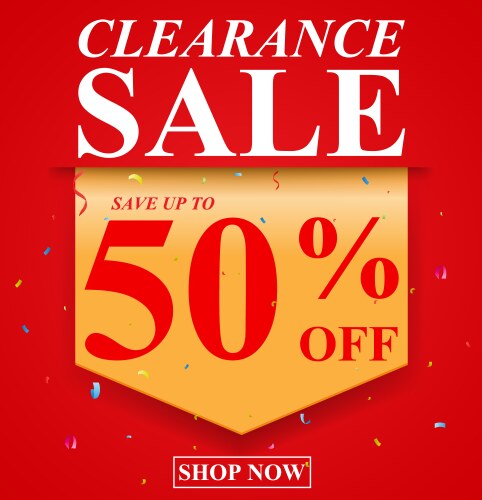 Original sale poster for discount Royalty Free Vector Image