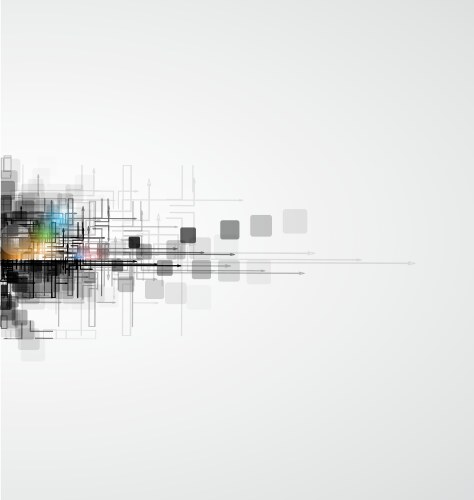 Abstract structure circuit computer cube Vector Image