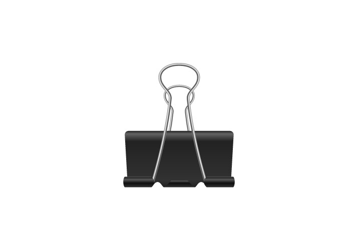 Binder clip hanging attach fix realistic mockup Vector Image