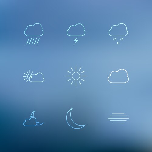 Transparent weather widget Royalty Free Vector Image