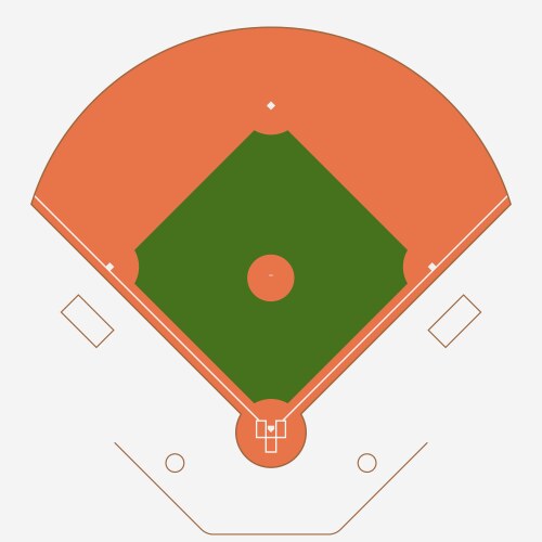 Baseball field icon Royalty Free Vector Image - VectorStock