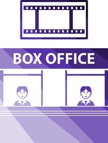 Theater box office icon Royalty Free Vector Image