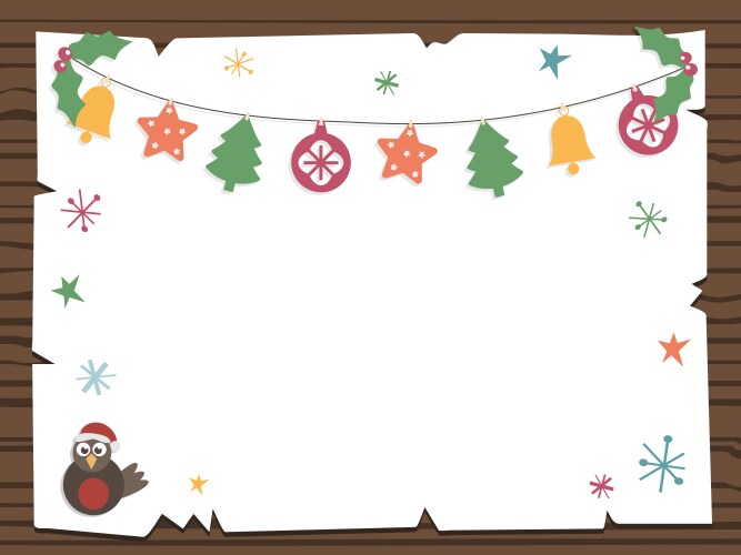 Mockup christmas poster empty blank a4 size Vector Image