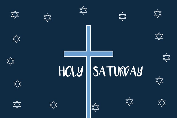 Holy saturday background Royalty Free Vector Image