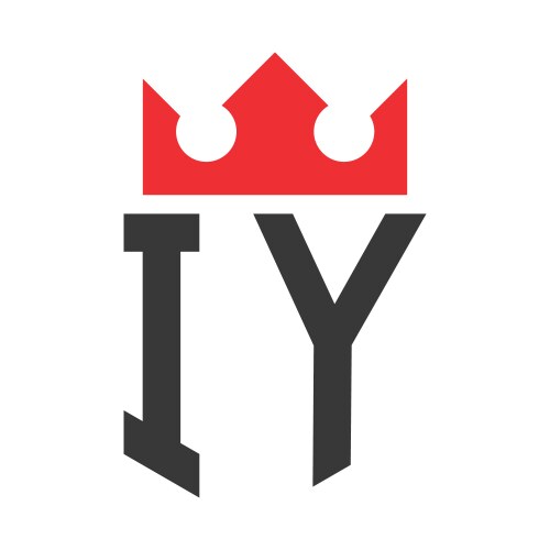 Letter iy logo perfectly blended initials Vector Image