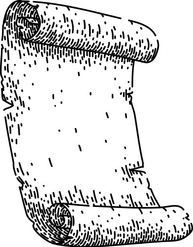 Papyrus scroll paper sketch hand drawn Royalty Free Vector