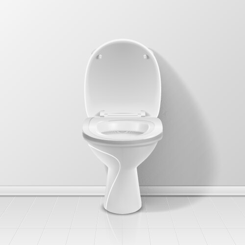 White toilet icon set realistic Royalty Free Vector Image