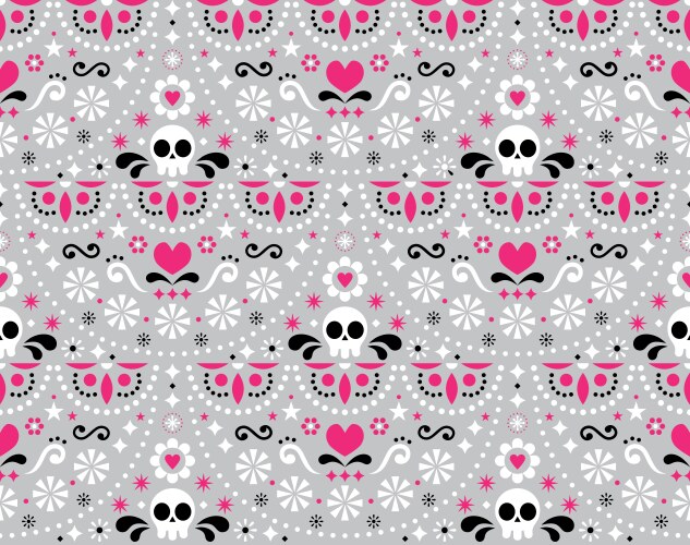 Sugar skull seamless pattern - mexican Royalty Free Vector Sugar skull seamless pattern - mexican Royalty Free Vector