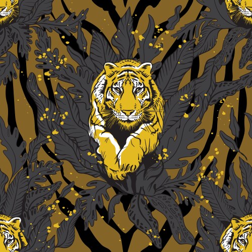 Vietnam tiger stripe camouflage seamless patterns Vector Image