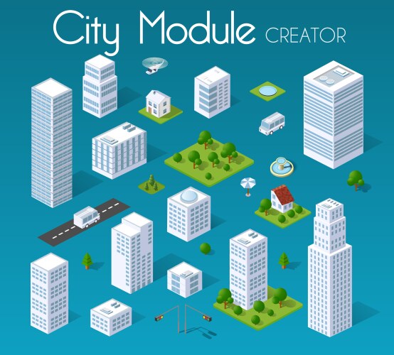 Modern city Royalty Free Vector Image - VectorStock