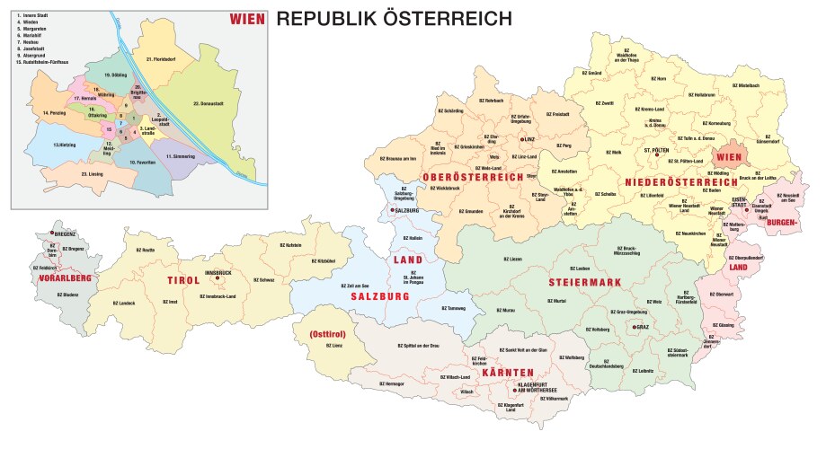 Vienna Map Districts Vector Images (over 120)