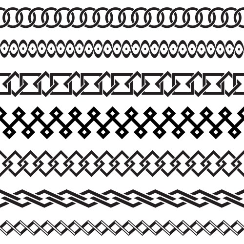 Old border designs set Royalty Free Vector Image
