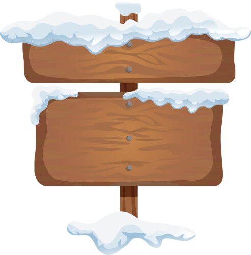 Sign and snow Royalty Free Vector Image - VectorStock