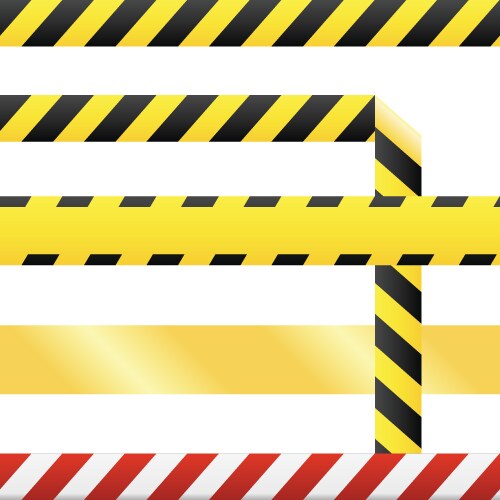 Red warning tape do not cross line caution Vector Image