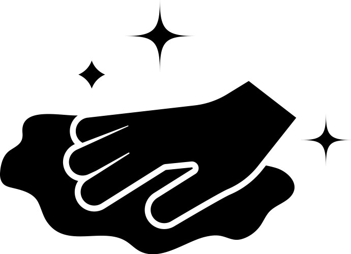 Hand holding yellow rag human with tool Royalty Free Vector