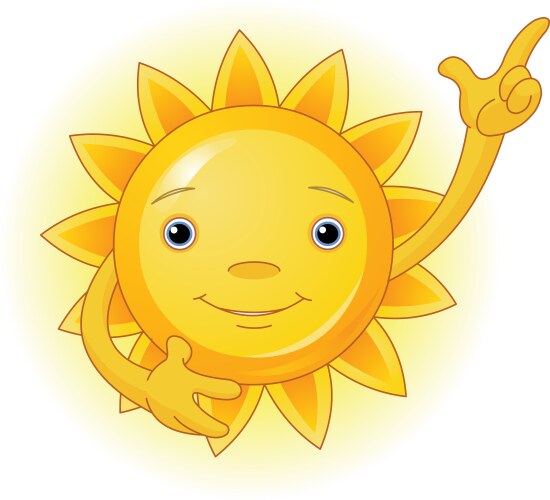 Cartoon sun Royalty Free Vector Image - VectorStock