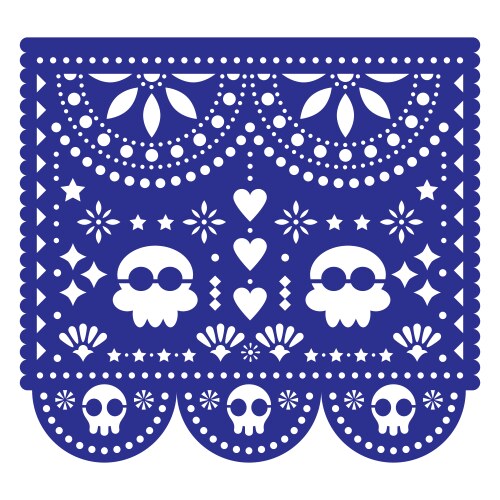 Dia de los muertos papel picado Vector Images & Graphics for Commercial ...