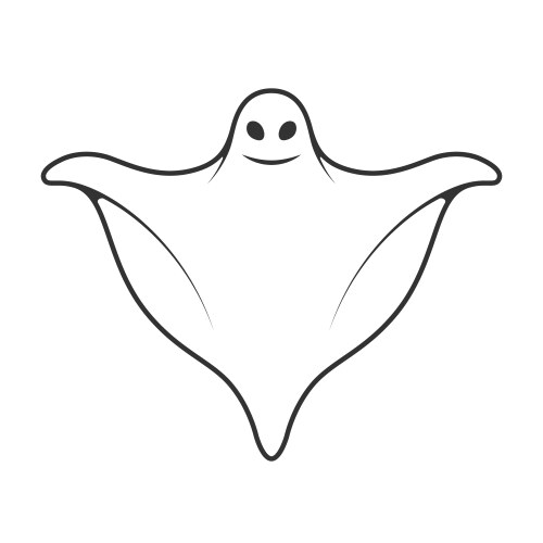 Halloween ghost icon cartoon Royalty Free Vector Image