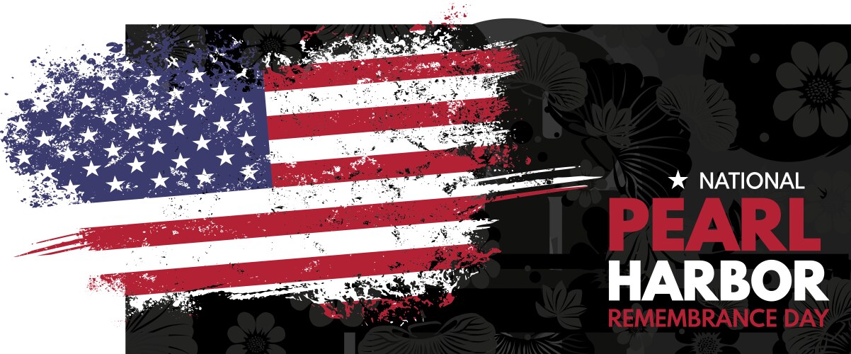 National pearl harbor remembrance- banner Vector Image