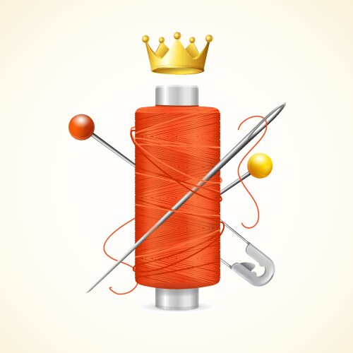 Needle and thread Royalty Free Vector Image - VectorStock