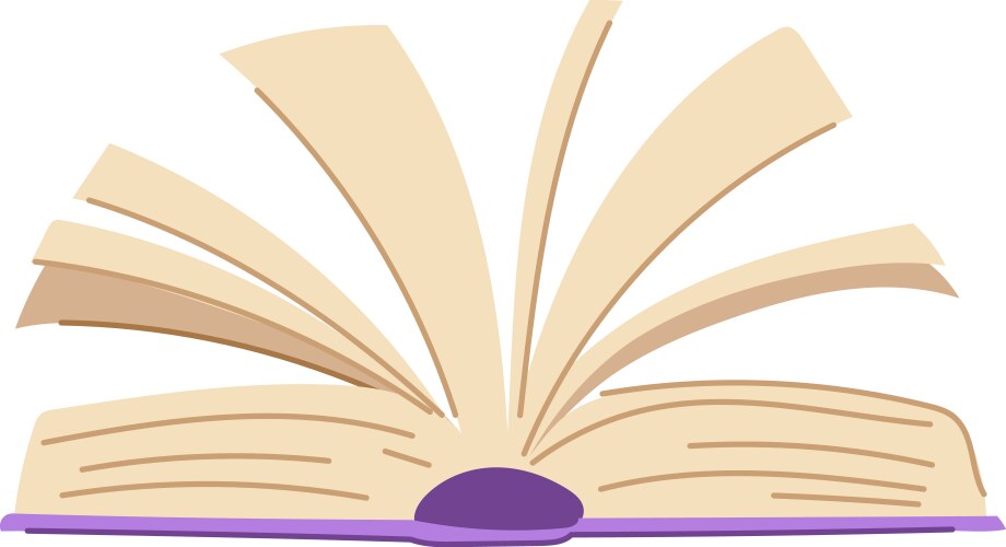 Empty book open cartoon Royalty Free Vector Image
