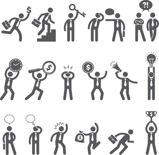 Stickman Poses Vector Images (over 1,700)