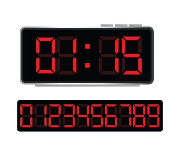 Font Digital Clock Vector Images (over 2,200)