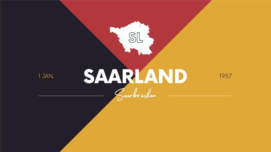 Map of Saarland, Germany – Royalty-Free Vector | VectorStock