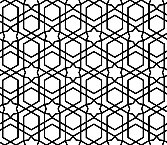 Mashrabiya arabesque arabic cnc seamless pattern Vector Image