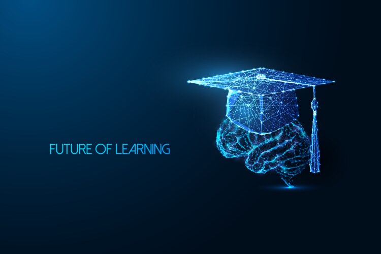 Futuristic graduation 2025 concept banner Vector Image