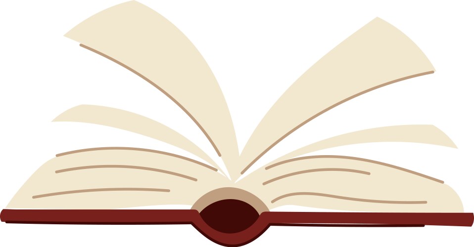 Empty book open cartoon Royalty Free Vector Image