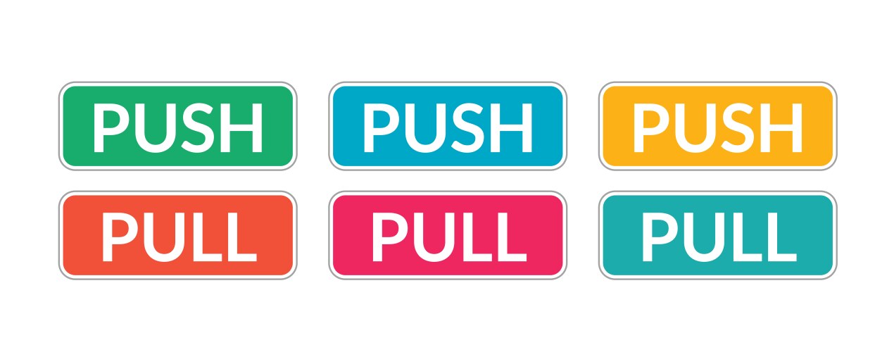 Pull Push Door Sign Vector Images (over 140)