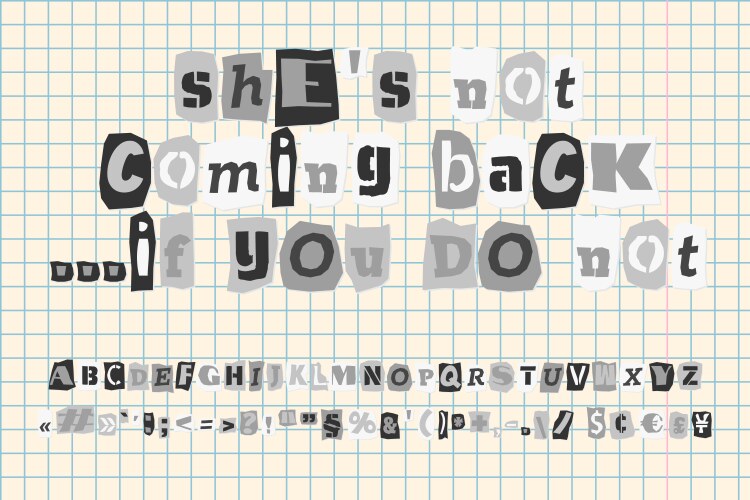 Ransom Note Vector Images (over 200)